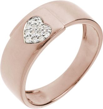 Edenly Herz-Ring Roségold mit Diamanten