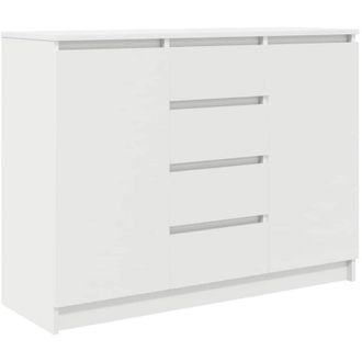 vidaXL Vidaxl - Buffet avec tiroirs blanc 100,5x35x76 cm bois ding&eacute;nierie