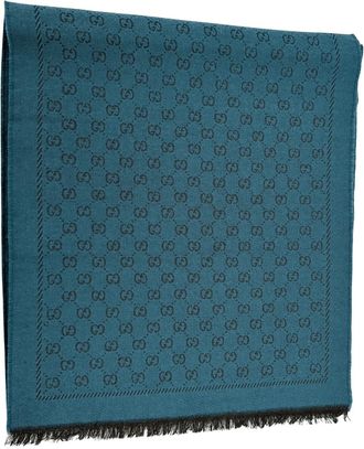 Gucci T&uuml;cher & Schals - Gucci wool scarf, turquoise and black - Gr. unisize - in Gr&uuml;n - f&uuml;r Damen