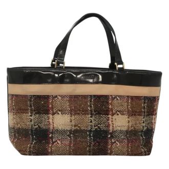 Burberry Pre-owned Laine sacs-main - Femme - Pre-owned - Brun - Taille: ONE Size
