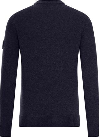 Stone Island Wool-Blend Crew Neck Sweater - Navy