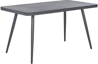 Beliani Beliani - Table de jardin rectangulaire 140 x 80 cm - Plateau en verre effet pierre - Structure en aluminium - 4 places - Design moderne pour terrasse