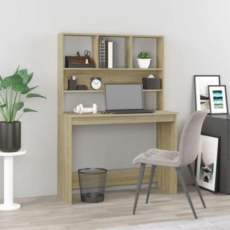 vidaXL Vidaxl - Schreibtisch mit Regal Sonoma-Eiche 102x45x148 cm Holzwerkstoff