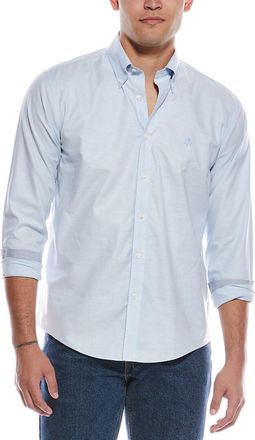 Brooks Brothers Herren bügelfreies Stretch Oxford Sport Shirt Langarm Solid Hellblau Medium, hellblau, M