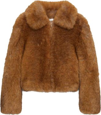 Msgm Msgm, Femme, Vestes, Beige, Taille: 34 FR Veste en fausse fourrure