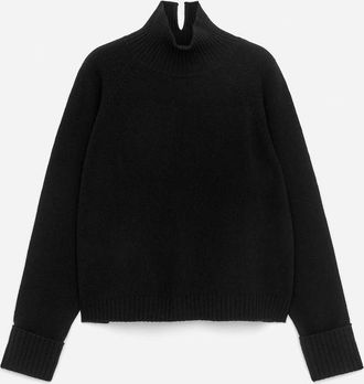 Arket Wollpullover Mit Rollkragen -Schwarz