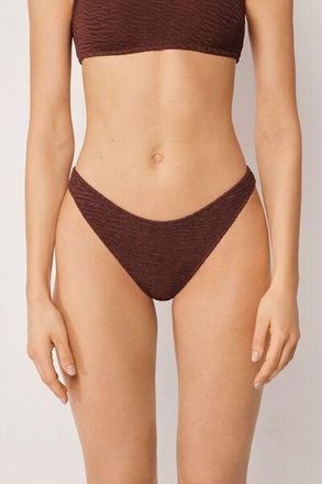 Calzedonia Brazilian-bikinihose Crinkle Waves Braun