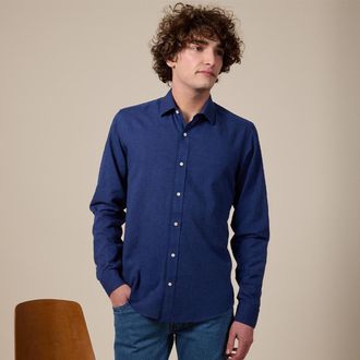 Bexley Silbert - Chemise homme chambray bleu fonc&eacute;