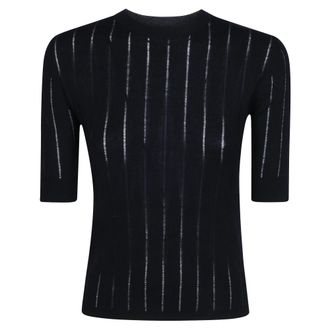Max Mara Mstragno Rippstrick-Oberteil - - Knitwear - Damen - Blau - XS