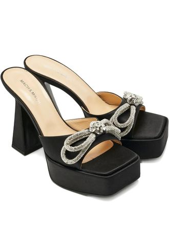 Mach & Mach sandales &agrave; d&eacute;tail de noeud - Noir