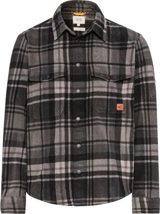 Camel Active Herren Overshirt im Karomuster Grau-Schwarz, Menswear-XXL