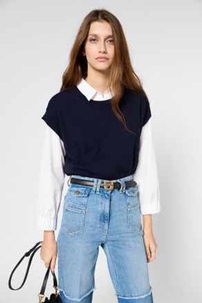 Gerard Darel Pull sans manche en cachemire - JANINE - Marine