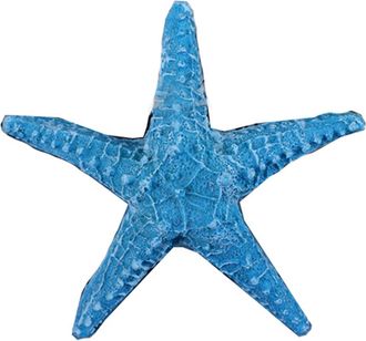 Cheerlife 2 Stück Künstlich Seesterne Heim Deko Badezimmer Mittelmeer Fisch Tank Landschaft Ornamente Aquarium zum Dekorieren & Basteln DIY (Blau 15cm)