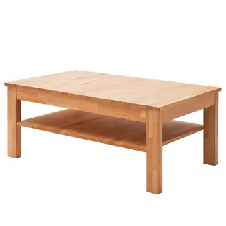 Ars Natura home24 Couchtisch 104 x 44 x 62cm Braun/Kernbuche