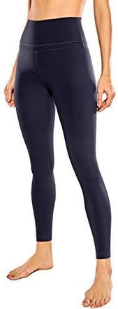 CRZ YOGA Femme Naked Feeling Legging de Sport Pantalons Yoga Taille Haute en Tissu Léger avec Poche-64cm Navy 44