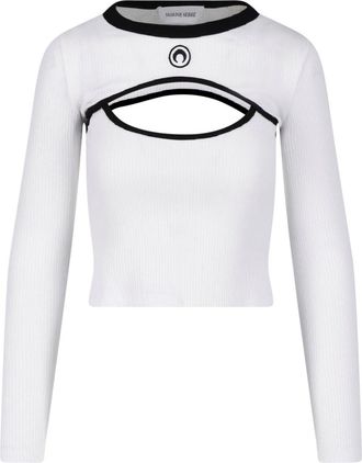 Marine Serre Top Mit Cut-Out
