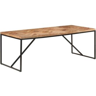 vidaXL Vidaxl - Table &agrave; manger 200x90x76 cm Bois massif dacacia et de manguier