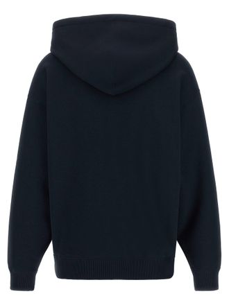 Jil Sander Logo-Print Cotton Hoodie - Navy