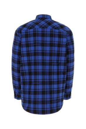 Off-white Mens Printed Cotton Shirt Darkblue Camicie