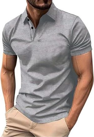 Generic Polo pour homme - Pour le sport de plein air - T-shirt de golf - Manches courtes - Extensible - Style sportif - Pour lext&eacute;rieur - Coupe ajust&eacute;e - Pour