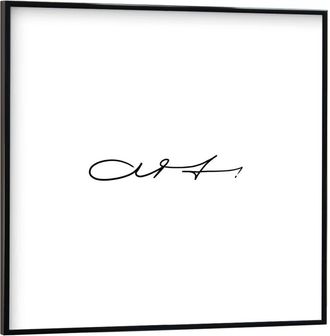 artboxONE Poster mit schwarzem Rahmen 40x40 cm Typografie Art Schriftzug - Bild Art Kalligrafie Minimalism