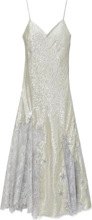 Tory Burch robe-nuisette Star &agrave; d&eacute;tail en dentelle - Argent