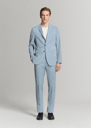 Mango Pantalon costume Par&iacute; super slim-fit bleu ciel - Homme - 36 - MANGO MAN