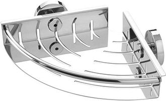 Tiger Boston, Panier de douche angulaire petit Acier inoxydable poli, 19,5x5x19,5 cm