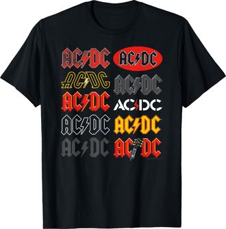 AC/DC Offizielles AC/DC Multi Logos Rock Band Hardrock T-Shirt
