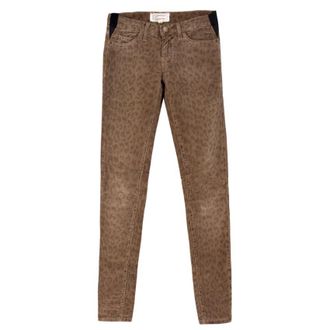 Current Elliott Brown Corduroy Leopard Print Jeans Size 24/61