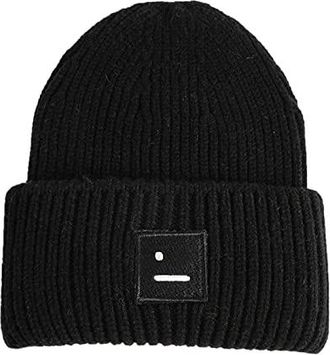 Generic Bonnet Femme Hiver Bonnet Femme Chapeau Femme Hiver Confortable Classique - Broderie Raton Laveur Amusant, Tricot Chaud avec Fourrure, Id&eacute;al Ski, Cade