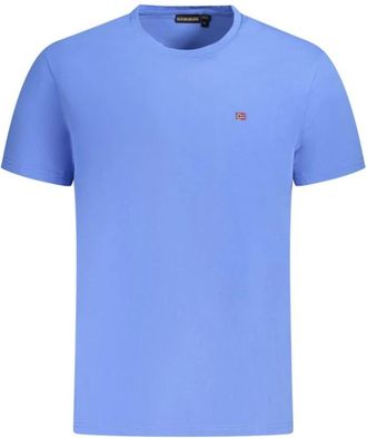 Napapijri Blau Baumwolle Herren T-Shirt - - Tops - Herren - Blau - 2XL