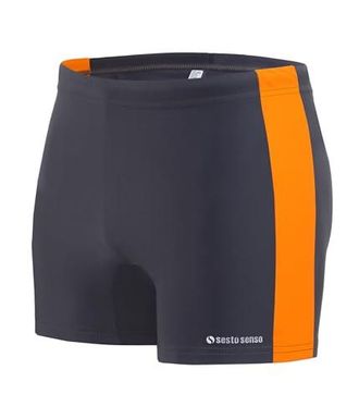 Sesto Senso Maillot de Bain Homme Sportif, Boxer de Bain &agrave; S&eacute;chage Rapide avec Cordon de Serrage - Short de Bain Confortable en Taille 4XL, Graphite