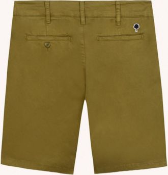 Faguo Bermuda kaki fonc&eacute; coton - SAULIEU