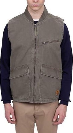 Timberland Gilet sans manches pour homme en toile, Militaire, XL