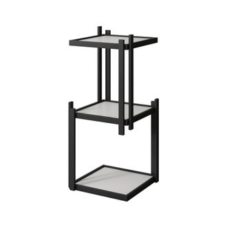 Generic Kreatives Bücherregal, verdicktes Eisenrahmenregal, LKW-Bücherregal mit abgerundeten Ecken, geeignet for Schlafzimmer, Wohnzimmer, Home Office(Black,3