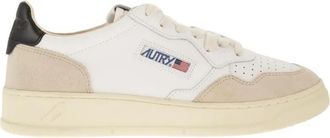 Autry Low-Top Sneaker - Medalist Low - Leather And Suede Sneakers - Gr. 40 (EU) - in Beige - für Damen
