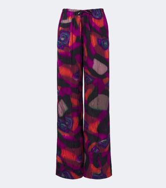 Dries Van Noten Pantalon ample &agrave; imprim&eacute;