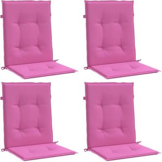 vidaXL Niedriglehner-Auflagen 4 Stk. Rosa Stoff Vidaxl