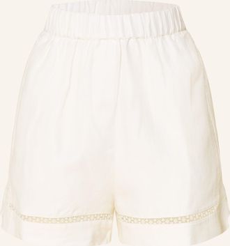 Maje Shorts Mit Leinen Und Spitze weiss