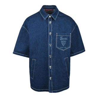 Gucci Herren, Shirts, Blau, MGr&ouml;&szlig;e