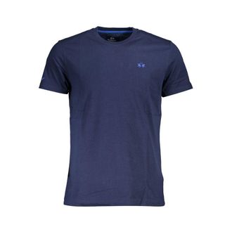 La Martina Schickes blaues Logo Tee mit klassischen Herrenverzierungen, Blau, XX-Large