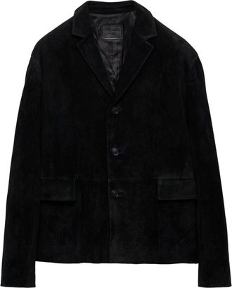 Prada Sakko aus Wildleder - Schwarz