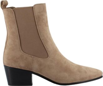 Twinset Femme, Chaussures, Beige, Taille: 37 EU Bottines Beige en Daim