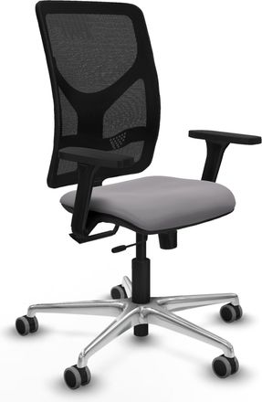 Piqueras y Crespo Stuhl aus Netzstoff mit 3D-Armlehnen, h&ouml;henverstellbare Lendenwirbelst&uuml;tze, ausgestattet mit Syncro/Traslack und Schneideschaum, mit Rollen 65 mm, Par