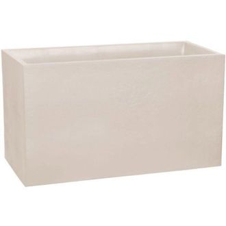 Eda Jardiniere Muret - EDA - Volcania - 116 L - Int&eacute;rieur/Ext&eacute;rieur - D&eacute;cor Pierre - 99,5 x 39,5 x H 60 cm - Beige Calcaire