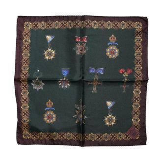 Dolce & Gabbana Luxuri&ouml;ser Seiden-Foulard-Schal mit Logo - - Accessories - Herren - Gr&uuml;n - ONE SIZE