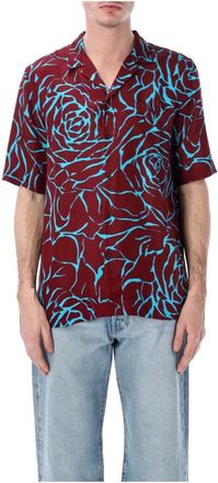 Dries Van Noten Homme, Chemises, Rouge, Taille: XL Carltone Boxy Shirt