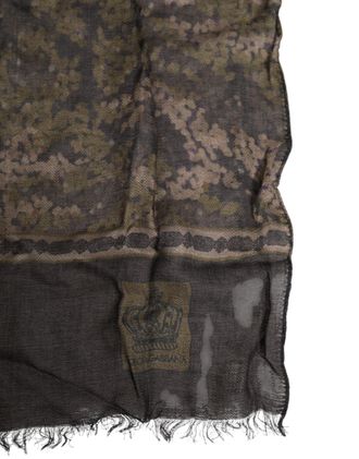 Dolce & Gabbana Mens Camouflage Neck Warmer Wrap Foulard Scarf Modal Cashmere