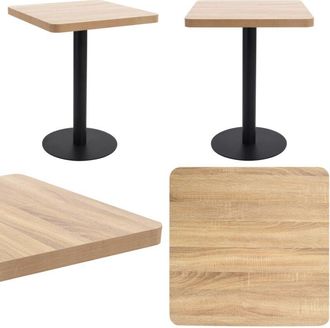 vidaXL Bistrotisch Hellbraun 60x60 cm mdf - Esstisch - Bistrotisch - Wohnzimmertisch - Kleiner Tisch - Hellbrauner Tisch - Home & Living